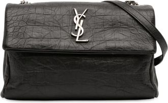 Saint Laurent Hobo Bags - Medium Croc Embossed Calfskin Monogram West Hollyw - Gr. unisize - in Schwarz - f&uuml;r Damen
