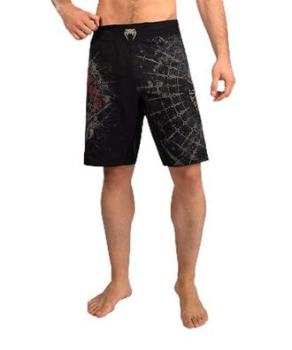Venum Santa Muerte 5.0 Mens Fight Shorts, Noir fonc&eacute;/dor&eacute;, L Homme