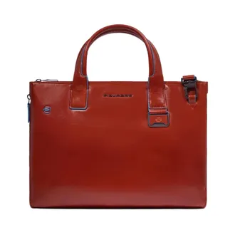 Piquadro Sac pour ordinateur et iPad en cuir personnalisable avec protections antichoc et Rfid - Homme - Sacs - Rouge - Taille: ONE Size