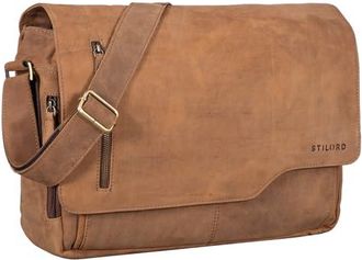 STILORD Marlon Sac en Cuir pour Hommes Travail Universit&eacute; Sac de Bureau Vintage Bandouli&egrave;re Sacoche dOrdinateur Portable 15,6 Pouces, Couleur:Dijon - Marron
