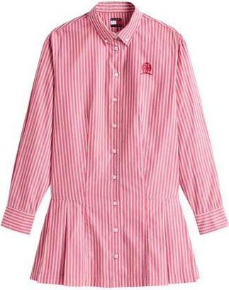 Tommy Hilfiger Kleid von Baumwollgestreift - Pink