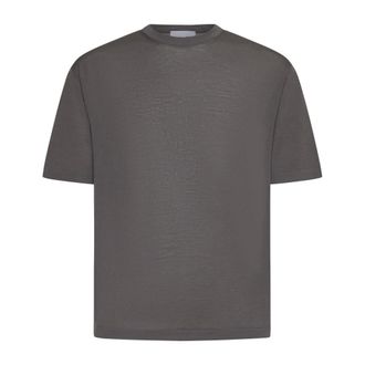 D4.0 Woll-T-Shirt mit Rundhalsausschnitt - - Tops - Herren - Grau - S