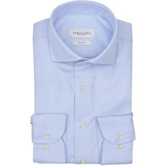 Profuomo Chemise Dobby Bleu Clair