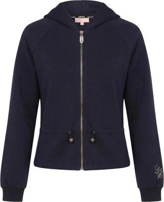 Liu Jo Femme, Sweatshirts et sweats &agrave; capuche, Bleu, Taille: 36 FR ECS Aperta SweaT-shirt