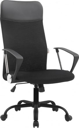 Berardi Ergonomischer B&uuml;rostuhl, schwarz, atmungsaktive R&uuml;ckenlehne, gepolsterter Sitz mit Armlehnen, H&ouml;he verstellbar 110 - 120 cm, Basis mit R&auml;dern, Kapazit