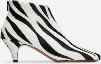 Arket Stiefelette Mit Zebramuster -Schwarz