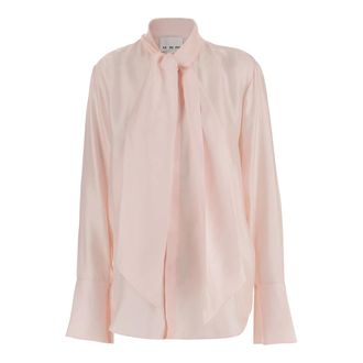 SA SU PHI Chemise en soie avec - Femme - Blouses et Chemises - Rose - Taille: 44 FR