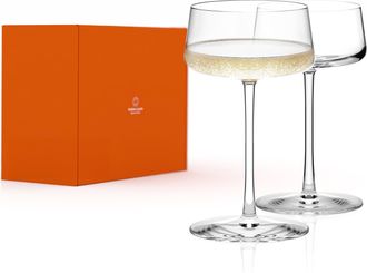 Stölzle Champagnerschalen Power 2er-Set 275 ml - Elegante Kristallgläser ideal für Champagner, Sekt & Prosecco - Hochwertige Sektgläser aus deutscher Herstell