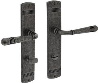 Intersteel Intersteel - Langschildschildgarnitur Helena Zamak F77 Grau wc 72mm din l/r