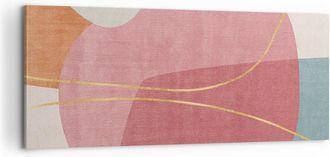 Arttor Wandbilder Dekoration Wohnzimmer Abstraktion Minimalismus Formen Panorama Bilder auf Leinwand 120x50cm Leinwandbild Schlafzimmer Wand Kunstdruck Art G