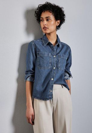Street One Jeansbluse mit Druckknöpfen