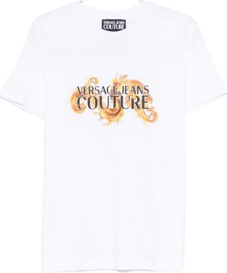Versace Jeans Couture Homme, Tops, Blanc, Taille: 2XL Cotton Jersey T-Shirt