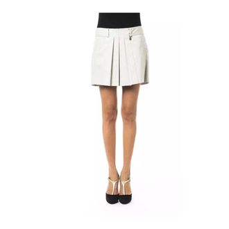Byblos Mini-jupe pliss&eacute;e en cuir - Femme - Jupes - Gris - Taille: 36 FR