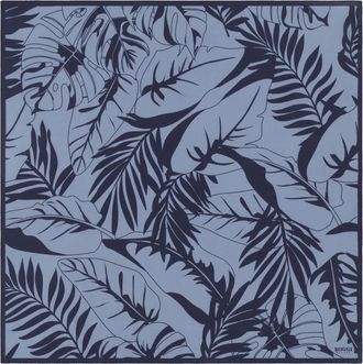 Boggi Milano Homme, Accessoires, Bleu, Taille: ONE Size Foulard en soie &agrave; imprim&eacute; feuilles
