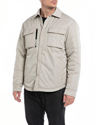 Replay Herren Jacke &Uuml;bergangsjacke mit Brusttaschen, Desert 765 (Grau), XL