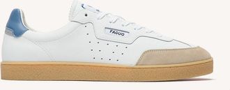 Faguo Baskets beige cuir et su&egrave;de