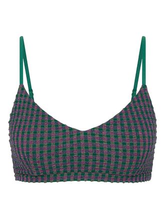 The Upside soutien-gorge Aliki Ballet &agrave; carreaux - Vert