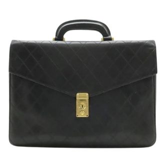 Chanel Pre-owned Leder Zweifarbige Business Tasche Aktentasche - - Pre-owned - Damen - Schwarzk - ONE SIZE