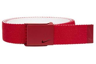 Nike New Tech Essentials Ceinture r&eacute;versible pour homme, Rouge/blanc, taille unique
