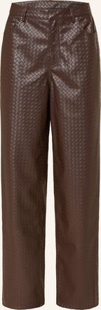 Rotate Rotate Hose In Lederoptik braun