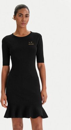 A|X Armani Exchange Strickkleid XW001872 AF10352 Schwarz Slim Fit