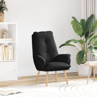 vidaXL Fauteuil relaxant en tissu noir Vidaxl