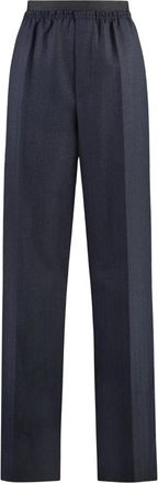 Bottega Veneta Gestreifte Wollhose - - Trousers - Damen - Blau - XS