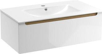 Puma Naturel - Meuble de salle de bain avec lavabo Stilla 80x30x45 cm blanc (STILLAD08005U1)
