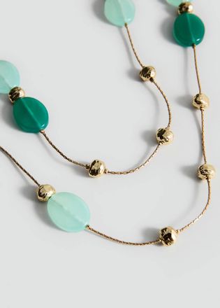 Mango Collier perles combin&eacute;es or - Femme - Taille unique - MANGO