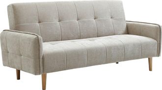 Vente-Unique 3-Sitzer-Sofa, ausziehbar, Schlafcouch, Stoff, Beige, Soniata