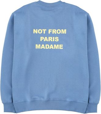 Dr&ocirc;le de Monsieur Slogan Typographic Sweatshirt - Blue