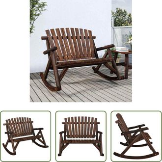 vidaXL vidaXL Fichtenholz - Garten-Schaukelbank 2-Sitzer 123x96x102 cm Massivholz Fichte