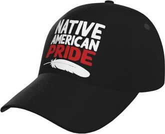 Generic Baseball Casquette Fiert&eacute; Am&eacute;rindienne &Agrave; Bord Incurv&eacute; Classique Casquette De Baseball S&eacute;chage Rapide Ext&eacute;rieur Sunhat pour Ext&eacute;rieur Les Saisons Cycli