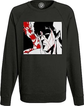Fabulous Sweatshirt Homme Noir Ken Survivant De L Enfer en Sang Manga Fist of The North Star Okuto No Ken