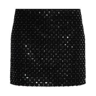 Rotate Pailletten Minirock - - Skirts - Damen - Schwarzk - S