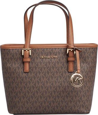 Michael Kors Femme, Sacs, Brun, Taille: ONE Size Sac à Main avec Imprimé Logo et Accents Dorés