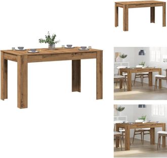 vidaXL Vidaxl - Table &agrave; manger ch&ecirc;ne artisanal 140x74,5x76 cm bois ding&eacute;nierie - Table &agrave; Manger - Tables &agrave; Manger - Table - Table De Cuisine