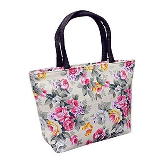 Generic Sac &agrave; main en toile imprim&eacute;e pour filles et femmes Sac &agrave; bandouli&egrave;re pour ordinateur portable, blanc, Taille unique
