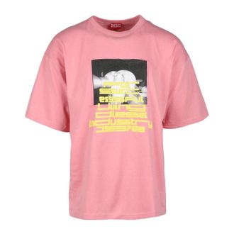 Diesel Baumwoll T-shirt - - Tops - Herren - Rosa - L