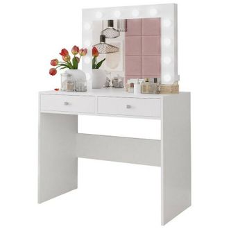 Mirjan24 Mobilier1 - Coiffeuse Bedford 100, Miroir, 145x100x50cm, led