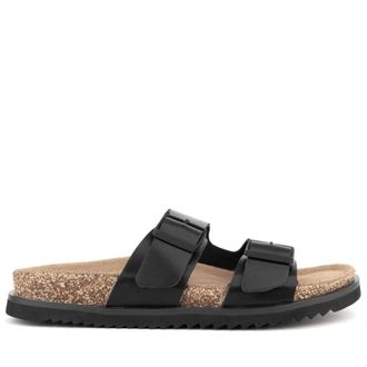 Sergio Moretti schwarze l&auml;ssige offene Pantoletten - - Shoes - Herren - Schwarzk - 43 EU