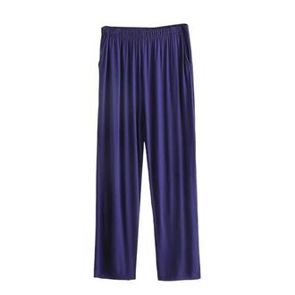 Generic Pantalon d&eacute;t&eacute; pour homme - Pantalon de yoga l&eacute;ger - Pantalon de jogging baggy - Pantalon long en tissu - Coupe ample - Pantalon de loisirs - Pantalon 
