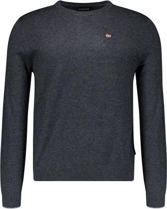 Napapijri Herren Pullover grau Merinowolle unifarben