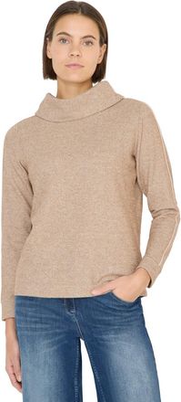 Cecil Melange Shirt mit Tape urban Taupe Melange XXL