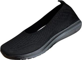 Generic Baskets &agrave; enfiler en maille pour femme - Chaussures de marche d&eacute;contract&eacute;es - Couleur unie - Respirantes - L&eacute;g&egrave;res - Antid&eacute;rapantes - Confortables - C