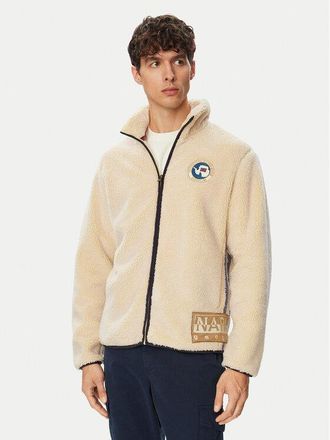 Napapijri Fleecejacke T-Archive NP0A8APE Creme Relaxed Fit