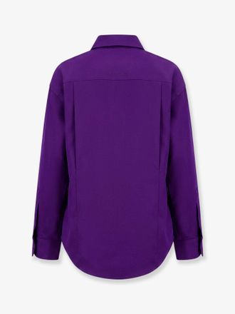 Balenciaga Womens Shirt Silk Shantung Purple