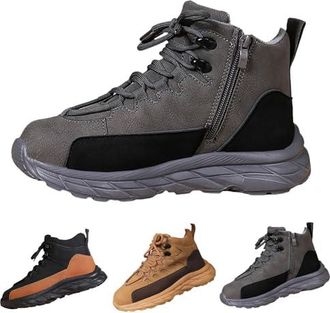 Generic Baskets &agrave; lacets pour femme - Chaussures de course antid&eacute;rapantes - L&eacute;g&egrave;res et confortables - Avec fermeture &eacute;clair, gris, 37.5 EU