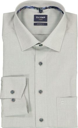 Olymp Herren Hemd grau Baumwolle