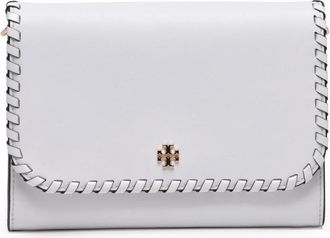 Tory Burch Femme, Sacs, Blanc, Taille: ONE Size Emerson Whipstitch Clutch